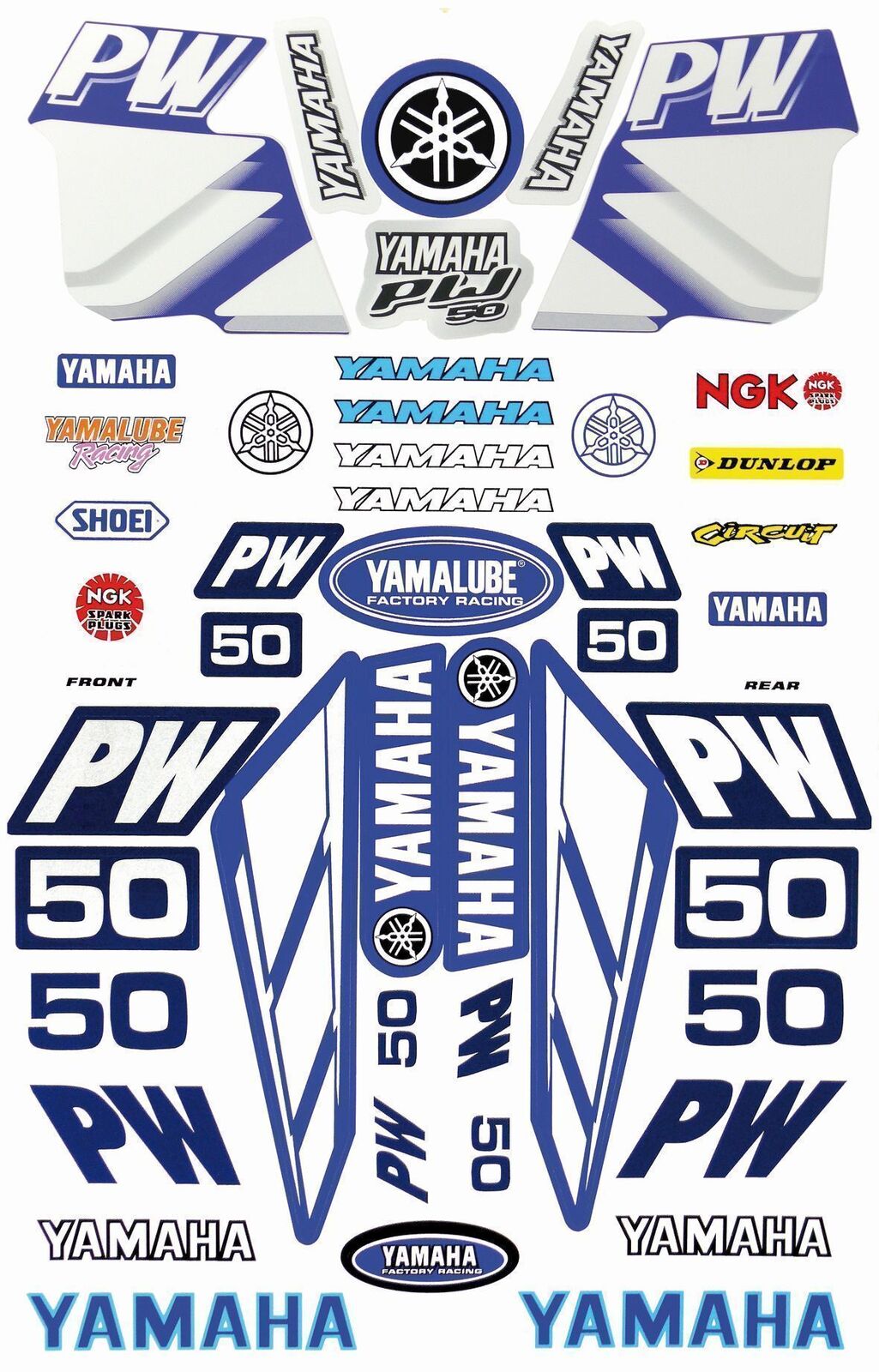 STICKER KIT PW50 BLUE – C.M.T Racing