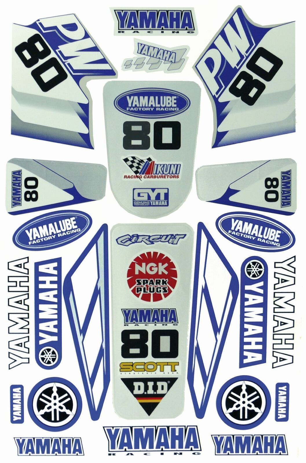 YAMAHA PW80 STICKER KIT – C.M.T Racing